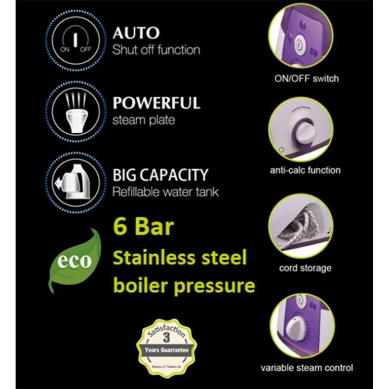 Iron steam generator MATESTAR Platinum PLM-2388C purple SNAP Electrics ...